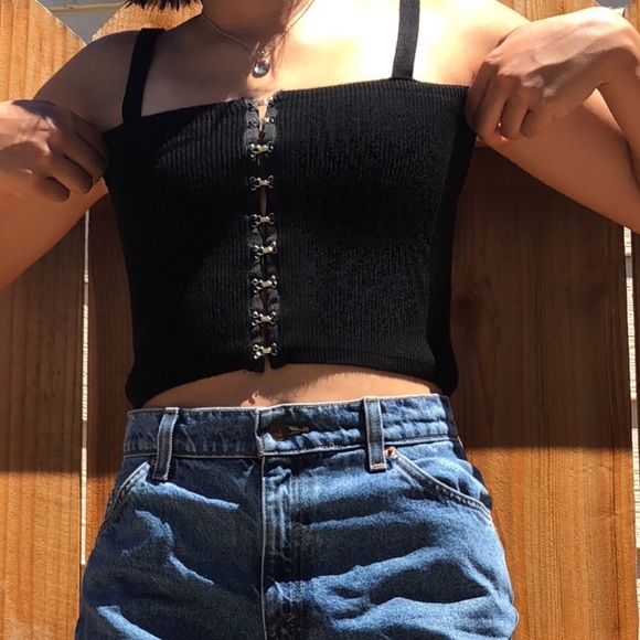 Tops | Black Cropped Tank Top | Poshmark